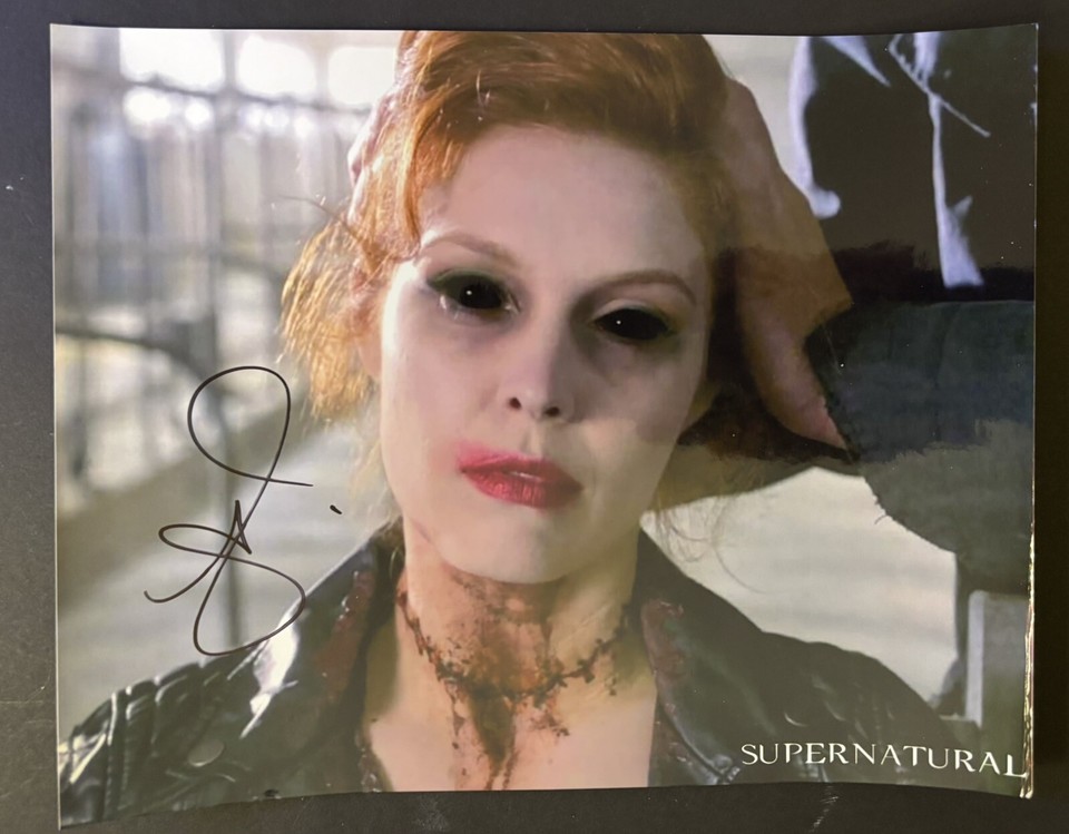 Alaina Huffman hand signed Supernatural Abaddon photo auto Knight of Hell The CW | eBay