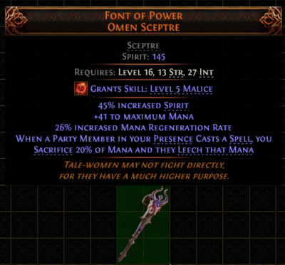 💥Path Of Exile 2💥Early Access💥Unique Sceptre💥Font of Power Omen Sceptre ...