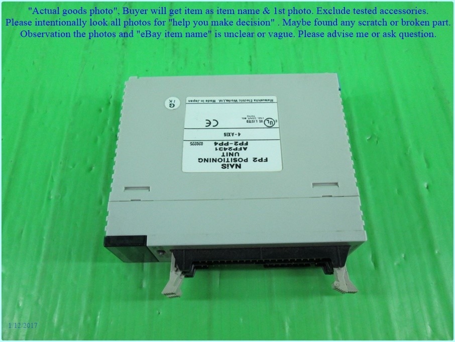 Panasonic NAiS FP2-PP4 AFP2431, PLC Positioning Unit set as photo, sn ...