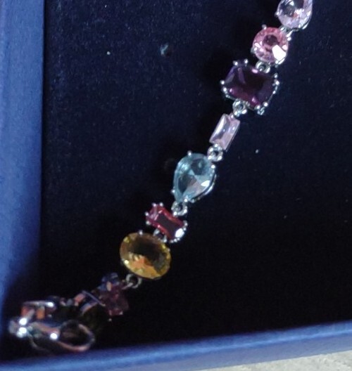 Swarovski Gema Bracelet, Mixed Cuts, Multicolored, Rhodium Plated ...
