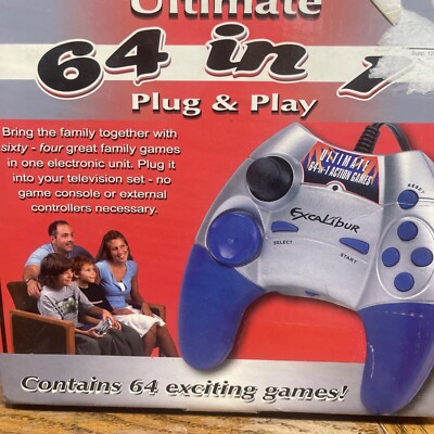 Excalibur Ultimate 64-in-1 Plug & Play Action TV Video Game System ...