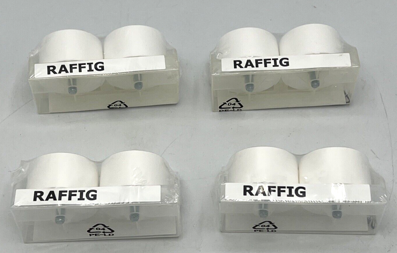 RAFFIG Finials Curtain Rod Screw in Cap Ends 502.171.82 LOT OF 8 White ...