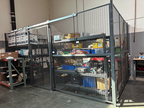 Industrial Metal Locking Storage Cage - Pickup Only | eBay