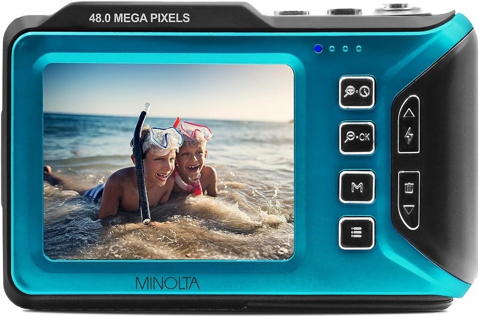 MINOLTA® MN60WP 48 MP / 4K Ultra HD Waterproof Camera w/WiFi & Dual LCD ...