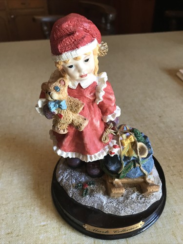 Marlo Collection Girl With Teddy Bear Christmas Figurine | eBay
