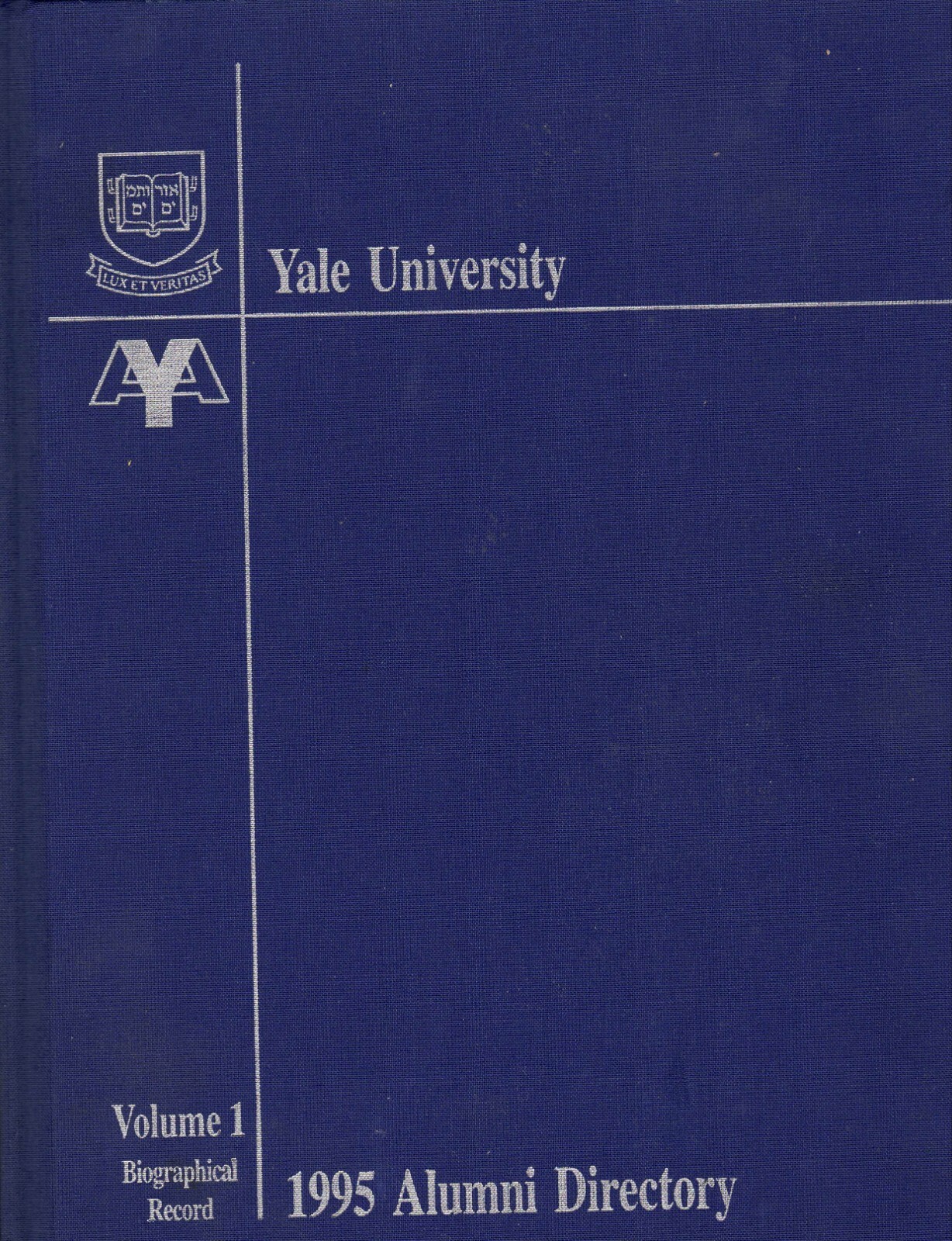 1995, 2 volume set, YALE UNIVERSITY ALUMNI DIR, NEW HAVEN, CONN. BRETT ...