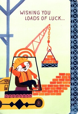 Goodbye Good Bye Wishing You Good Luck Construction Crane Hallmark ...