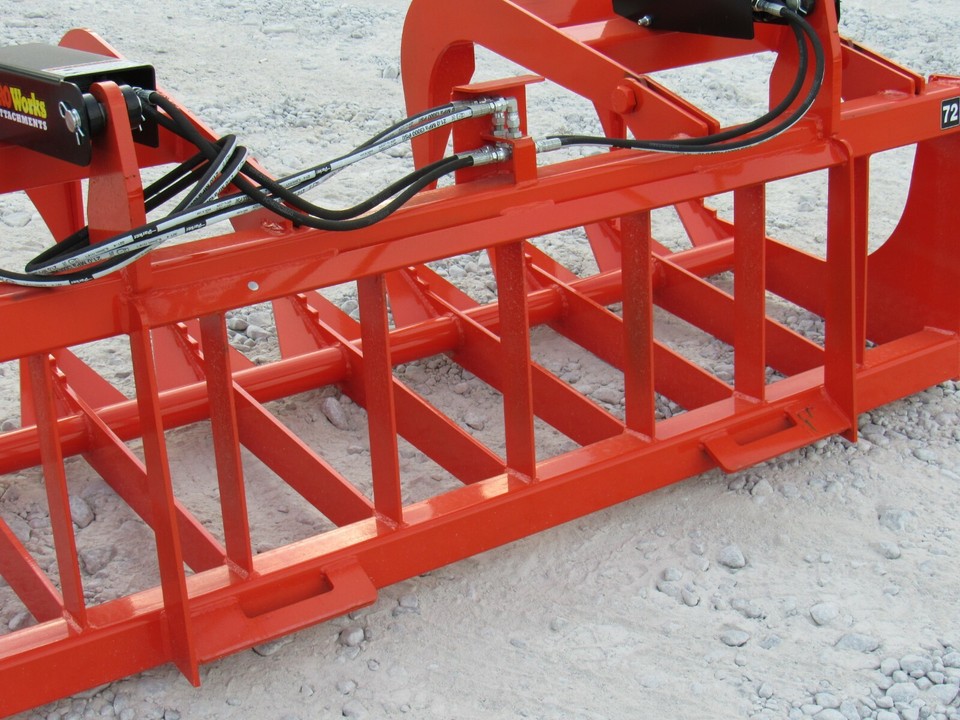 72" Dual Cylinder Root Grapple Bucket Attachments Fits Kubota Tractor ...