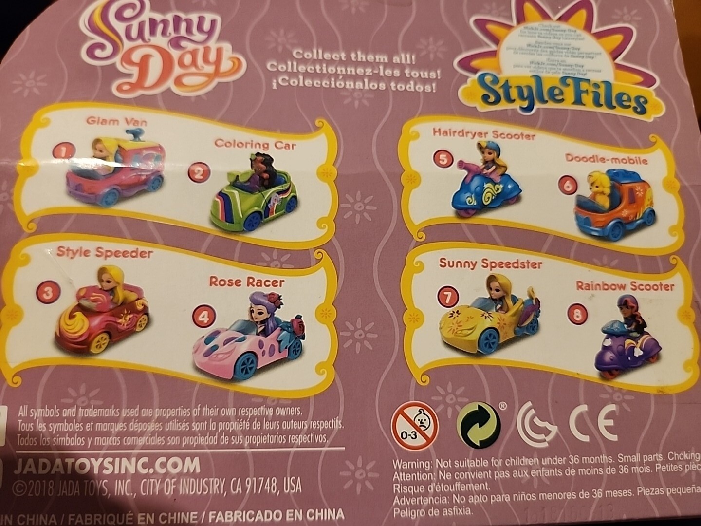 NICKELODEON SUNNY DAY GLAM VAN & COLORING CAR DIE CAST VEHICLES, 2 PACK ...