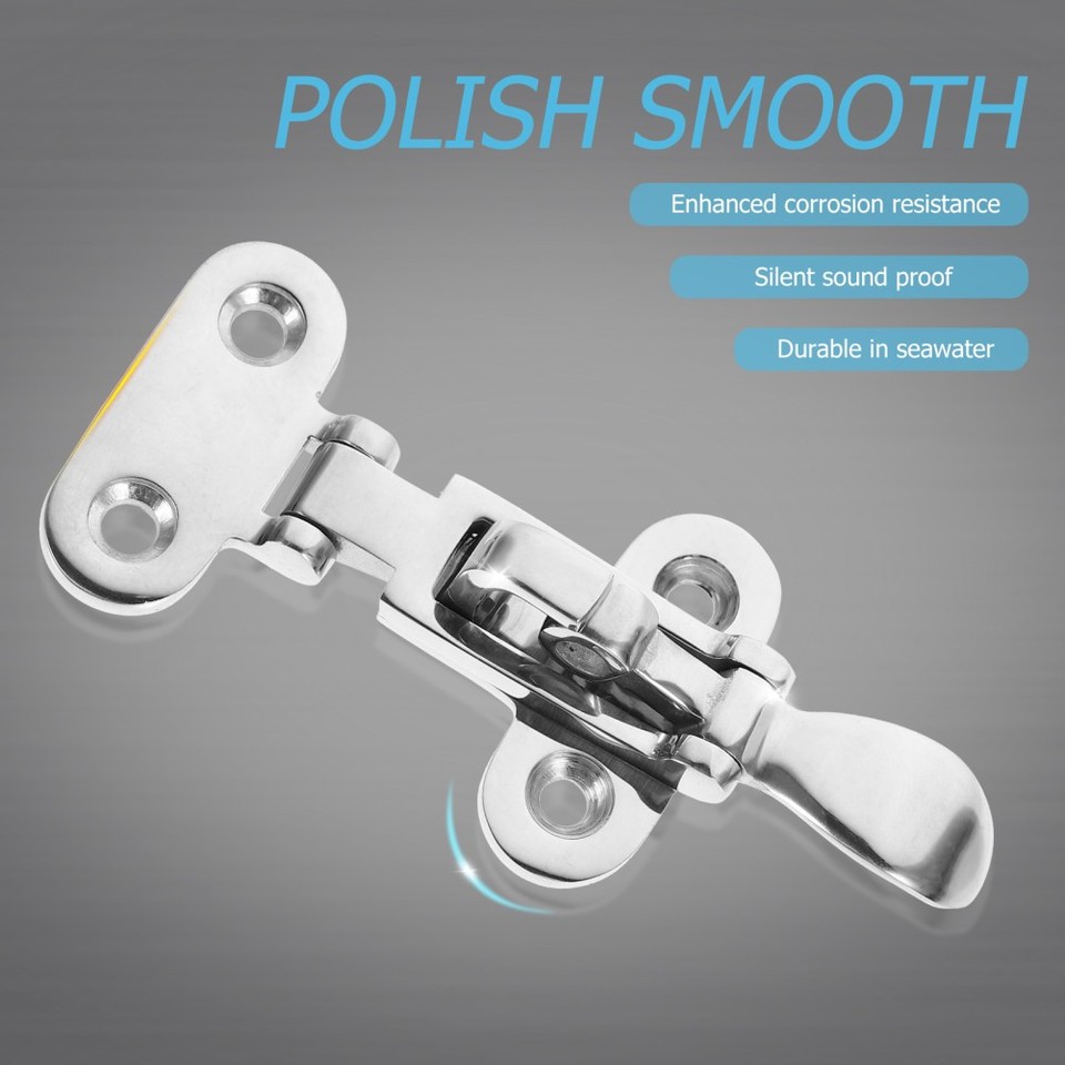 2pcs Hasp Safety Lock Stainless Steel Cabin Lock Latch Hasp for Marine ...