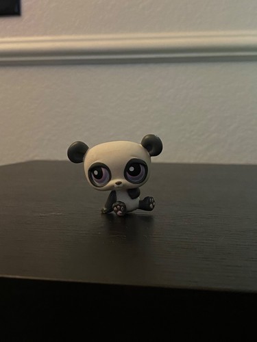 LPS Littlest Pet Shop #89 Panda Bear Grey and White w/Purple Pink Eyes ...