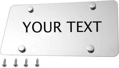 Custom Personalized 3D Chrome Letter Stainless Steel License Plate ...