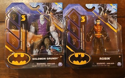 NEW DC COMICS BATMAN SOLOMON GRUNDY & ROBIN SPINMASTER 3.75" ACTION ...