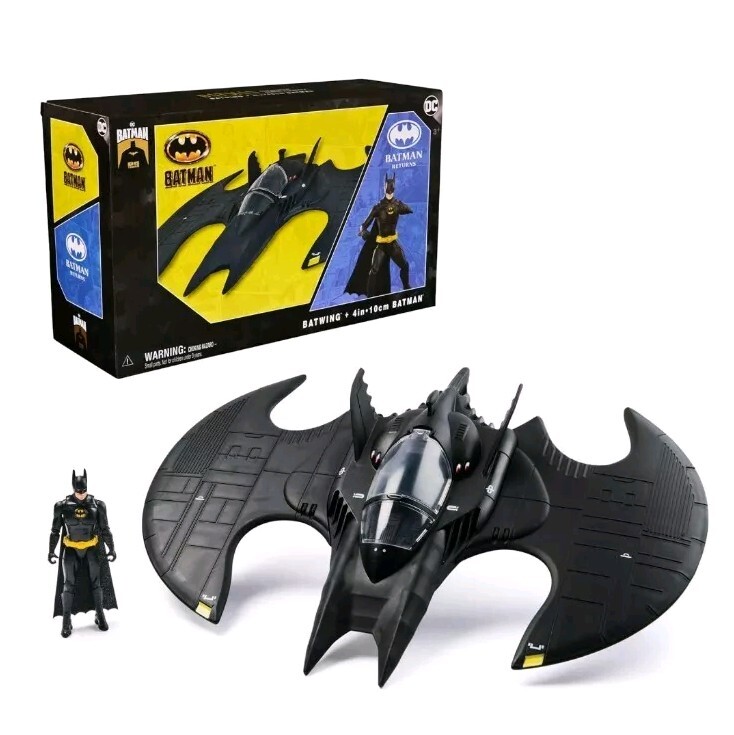 Spin Master DC Batman Returns 4" Figure & Batwing 85 Years Multiverse ...