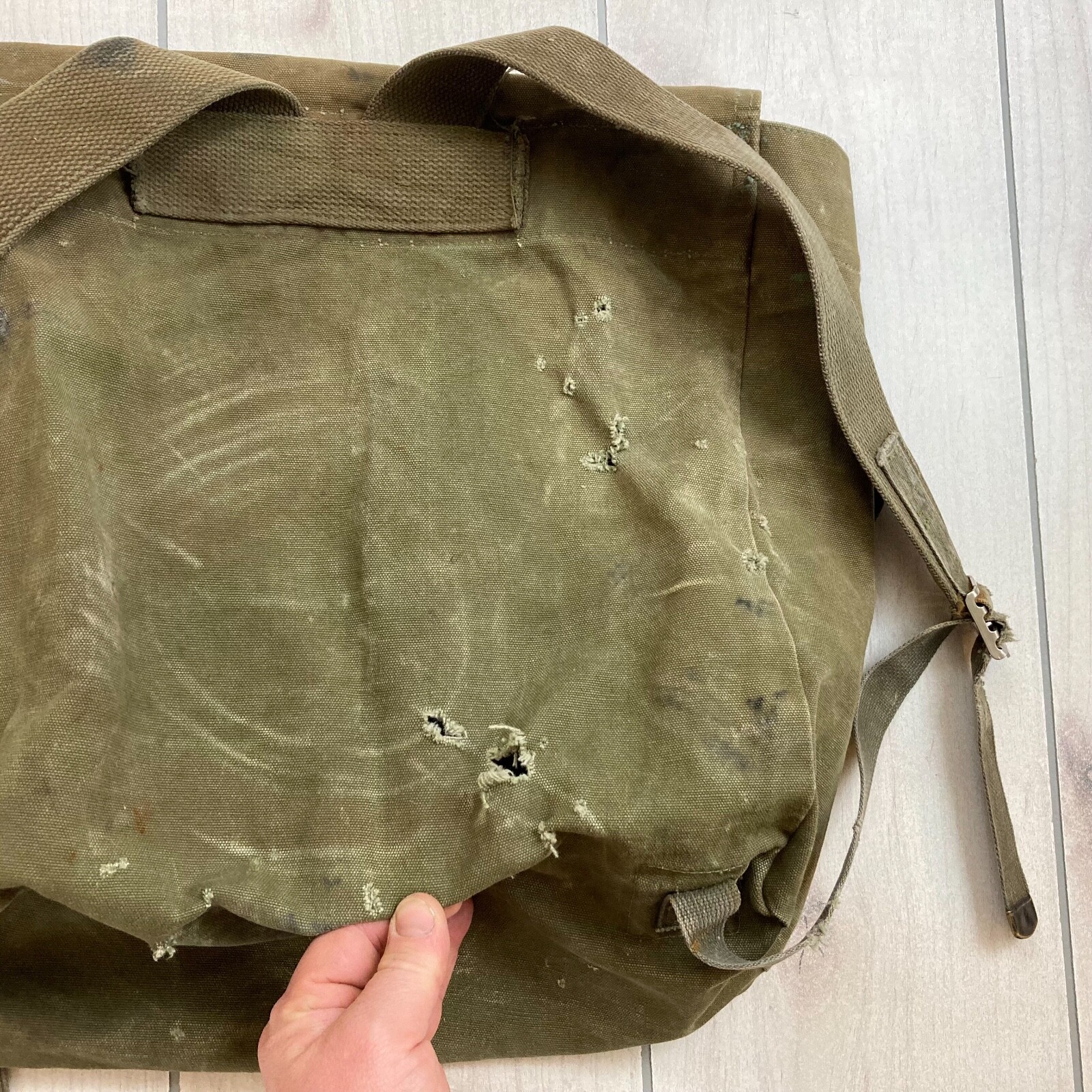 USFS FSS Green Canvas Back Pack Bag Packsack Worn Vintage | eBay