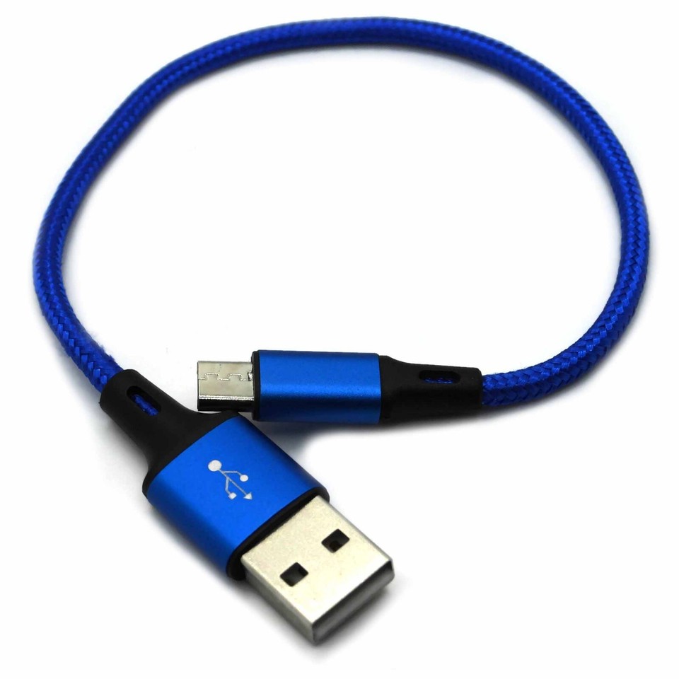 Short Micro USB Cable Cord USB to Micro Fast Charging Data Sync Charger ...