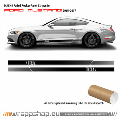 MACH1 Faded Rocker Panel Stripes for Ford Mustang 2015 - 2017 | eBay ...