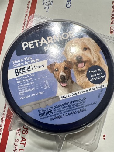 Pet Armour Plus for Dogs Flea & Tick 1 Collar 6 Months Protection for ...