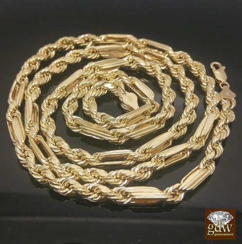 Real 10k Yellow Gold Milano Rope Chain Necklace 5mm 22 inch Free ...