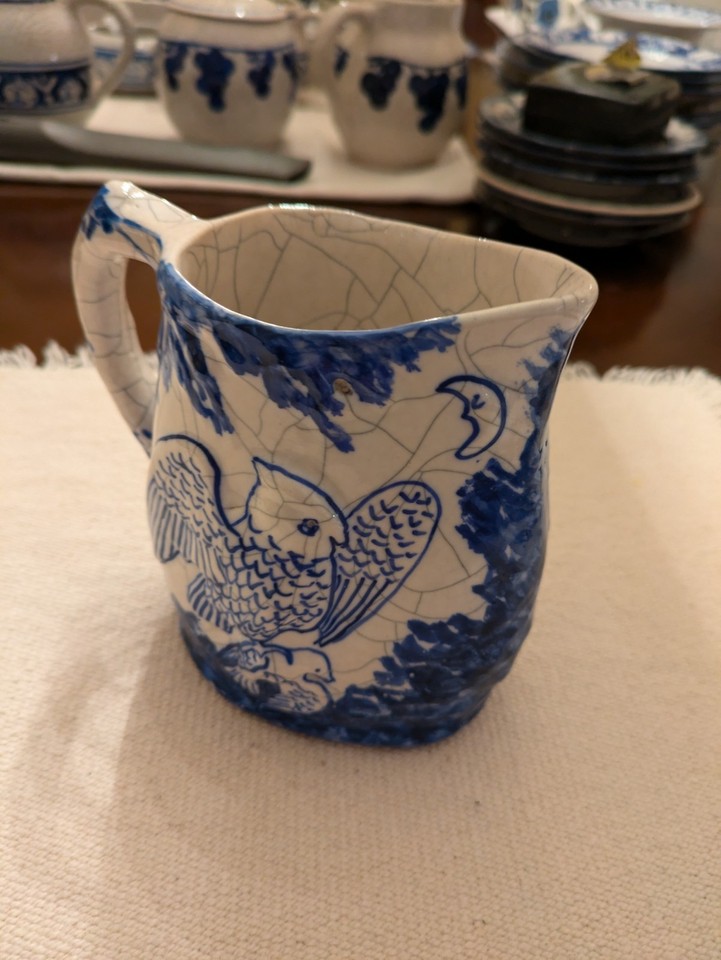 Dedham antique pottery, pitcher 5." x 5" ln Dedham book listed as #10 ...