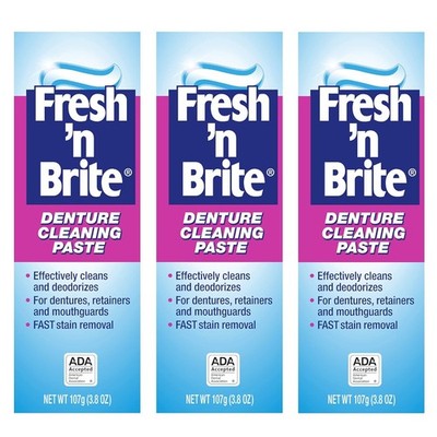 Fresh 'n Brite Denture Cleaning Paste, 3.8 Ounce (Pack of 3) | eBay
