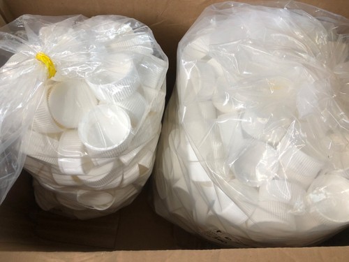 460 Saint Gobain 48mm Closures Screw On Caps w/ Liners Tops Lids White ...