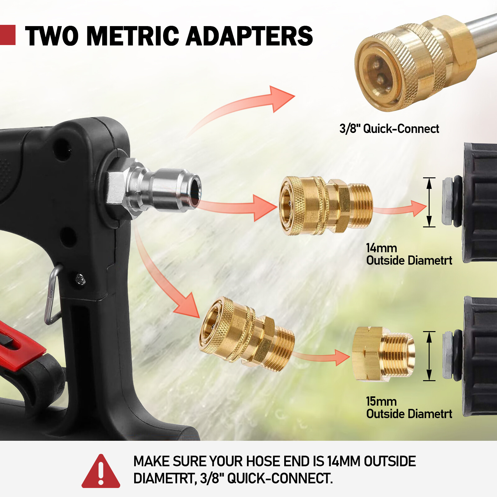 24ft Telescopic Pressure Washer Lance Gun Set Gutter Jet Washer ...