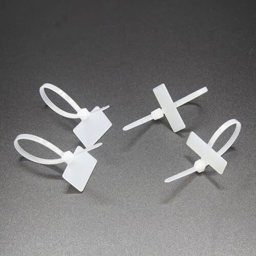 Plastic Cable Tie With Outer Label 100 Pcs Write on Tags Wire Zip Ties ...