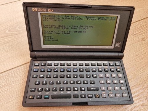 HP 95LX PALMTOP PC VINTAGE HANDHELD COMPUTER EXCELLENT CONDITION USED ...