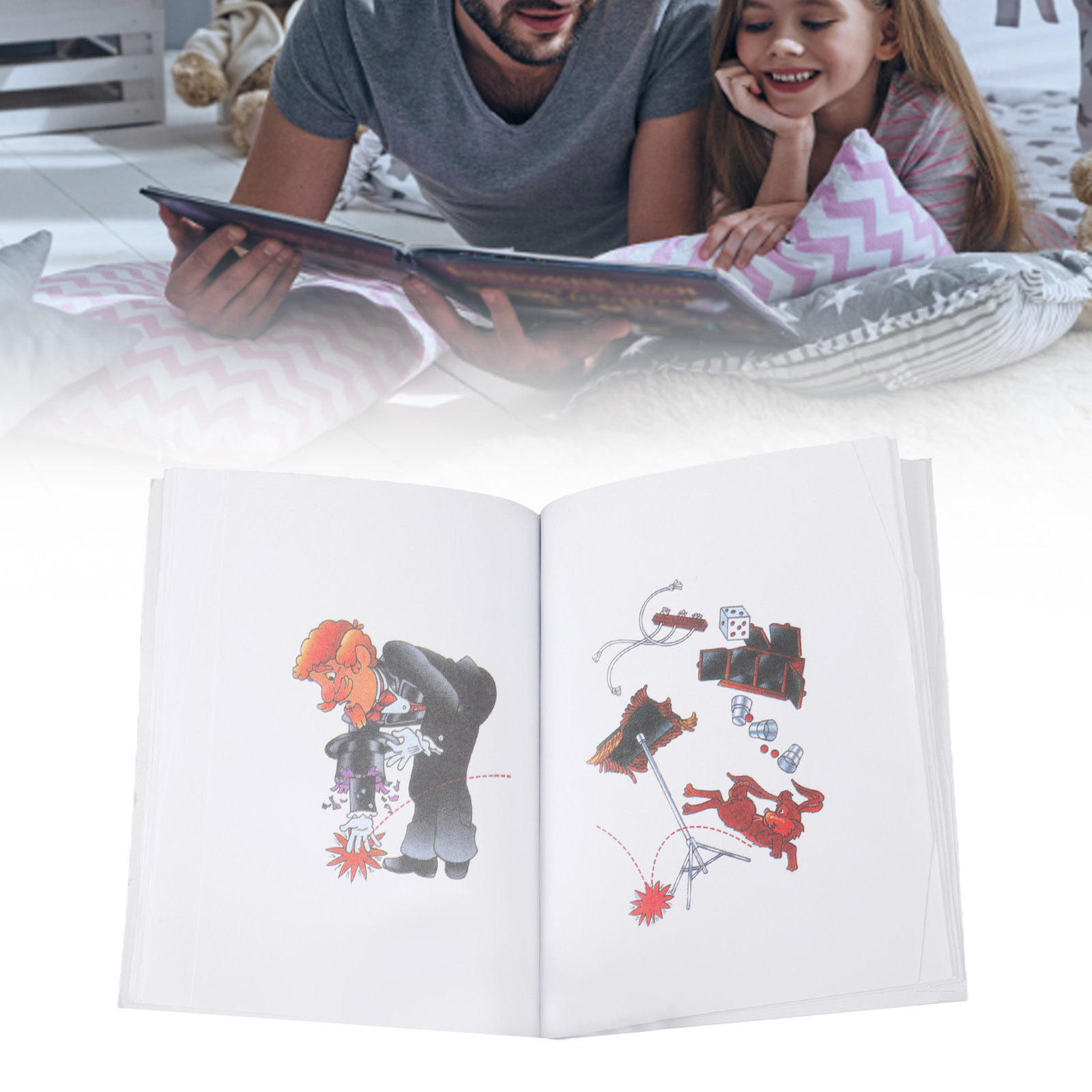 5pcs Conjuring Cartoon Coloring Book Props Green Cover Trick Book RMM ...