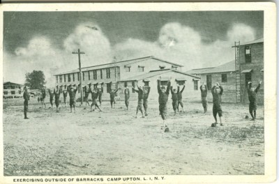 Camp Upton Long Island NY Exercising outside of Barracks 1920 | eBay