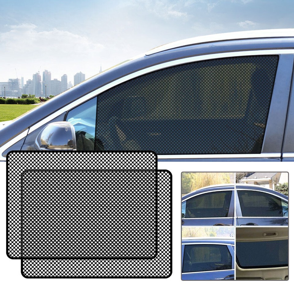 2x Car Sides Window Sun Shade Stickers Sun Protection Window Sunscreen ...