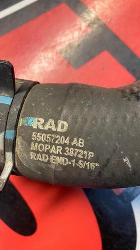 OEM 2007-2011 Jeep wrangler 3.8 JK/JKU Upper Radiator Hose 55057204AB ...