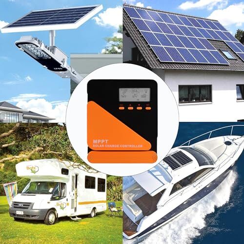 Updated 30A 100V MPPT Solar Charge Controller 12V/24V，LCD Screen Solar ...