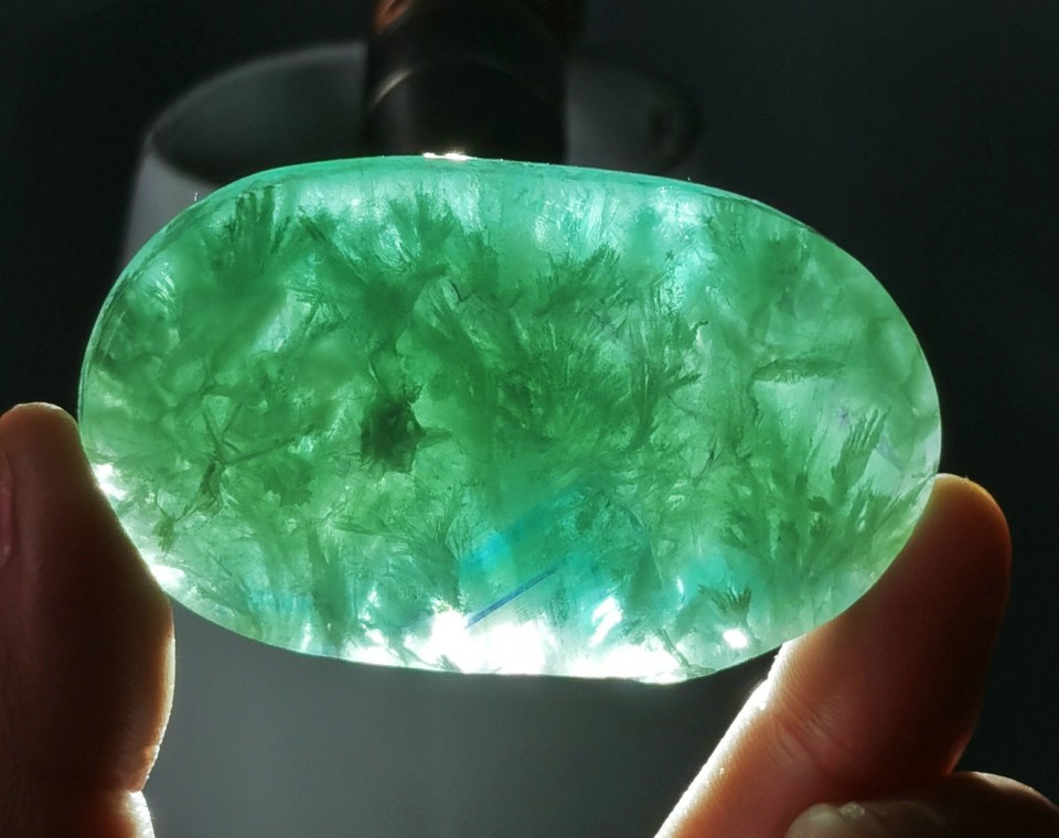 Very Rare Feather Fluorite Palm Reiki Stone Healing | eBay
