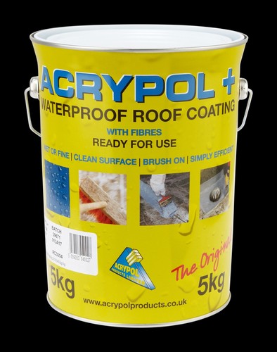 CROMAR ACRYPOL + WATERPROOF ROOF COATING WITH FIBRE BLACK 5KG/20KG ...