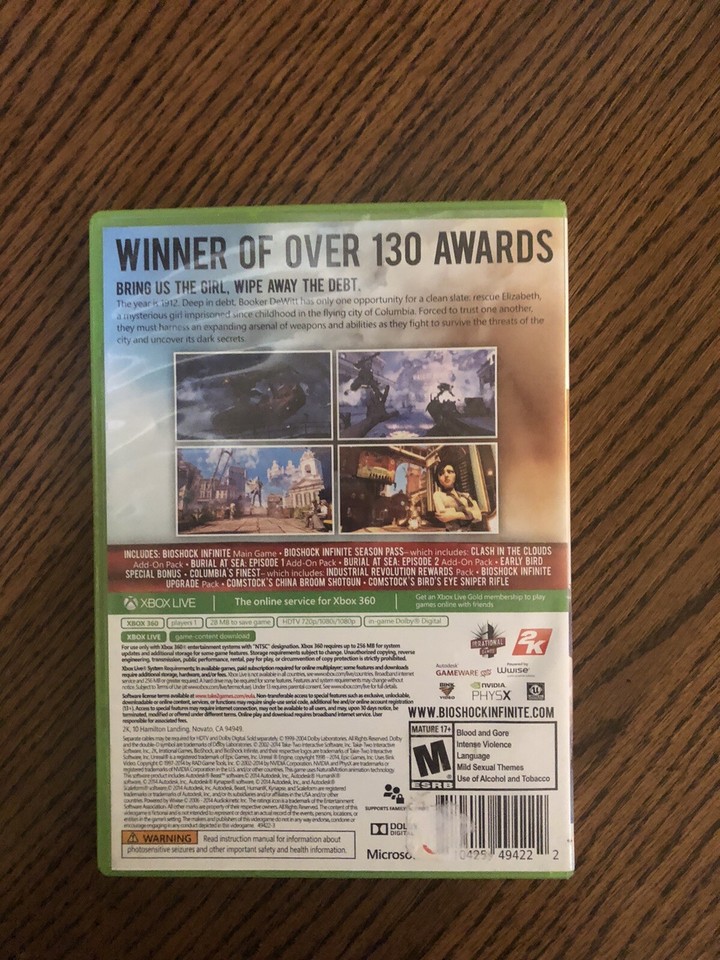 BioShock Infinite -- Complete Edition (Microsoft Xbox 360, 2014 ...