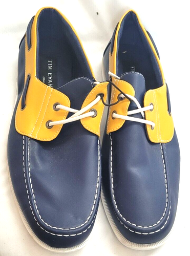 Tim Evans England Loafers Oxfords Boat Shoes Size 13 Two Tone Yellow ...