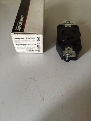 NEW COOPER / ARROW HART LOCK CWL720R GROUNDED SINGLE RECEPTACLE 20A ...