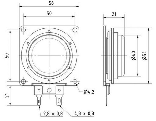 2x Dayton Audio 58mm Flat Pack Sound Exciter,Mount to any surface 8ohm ...