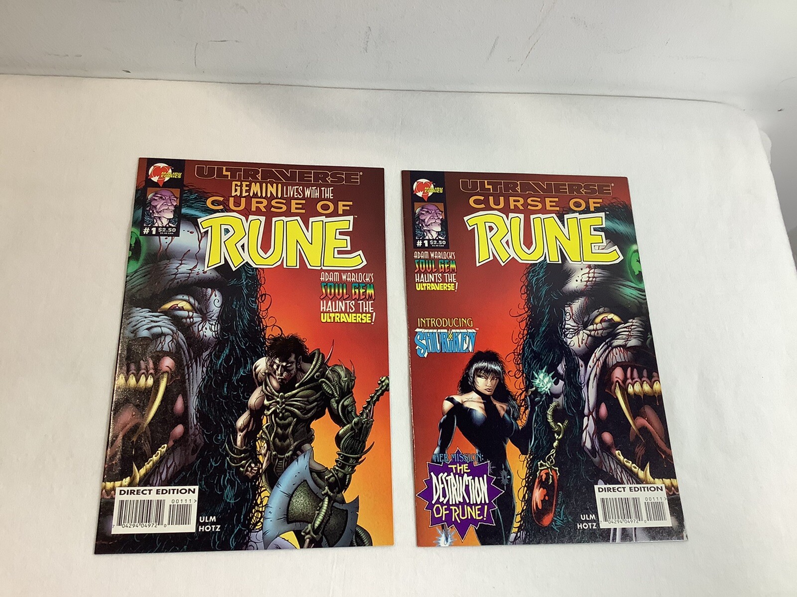 Ultraverse Curse Of Rune #1 & Curse of Rune #1 Malibu 1995 | eBay