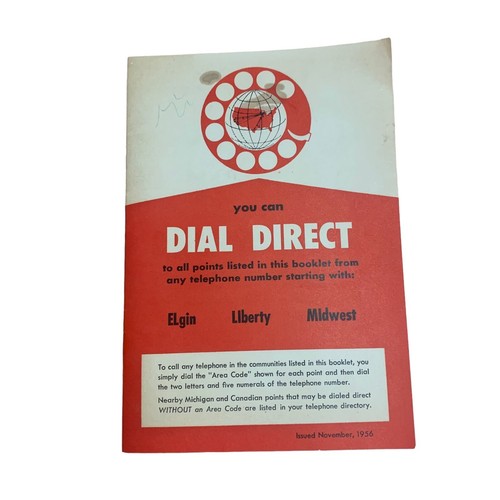 Vintage Dial Direct 1956 Michigan Bell Company Rotary Telephone Manual ...