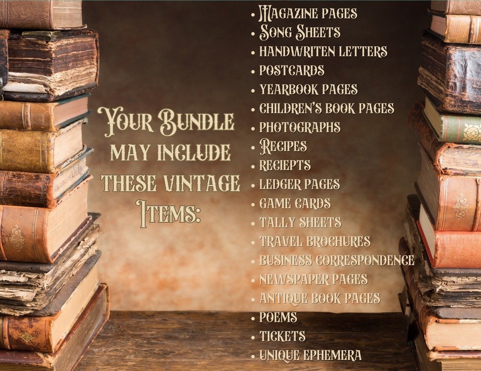 Vintage Paper Ephemera Lot - amazing sets including some antique ...