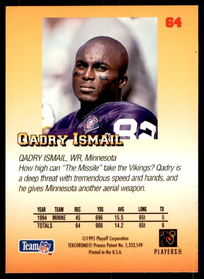 1995 Playoff Qadry Ismail Football Cards #64 | eBay