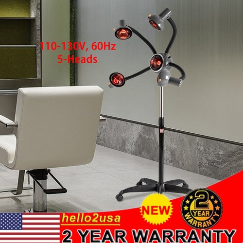 5 Head Infrared Light Heat Therapy Red Lamp Salon Hair Perming Dyeing ...