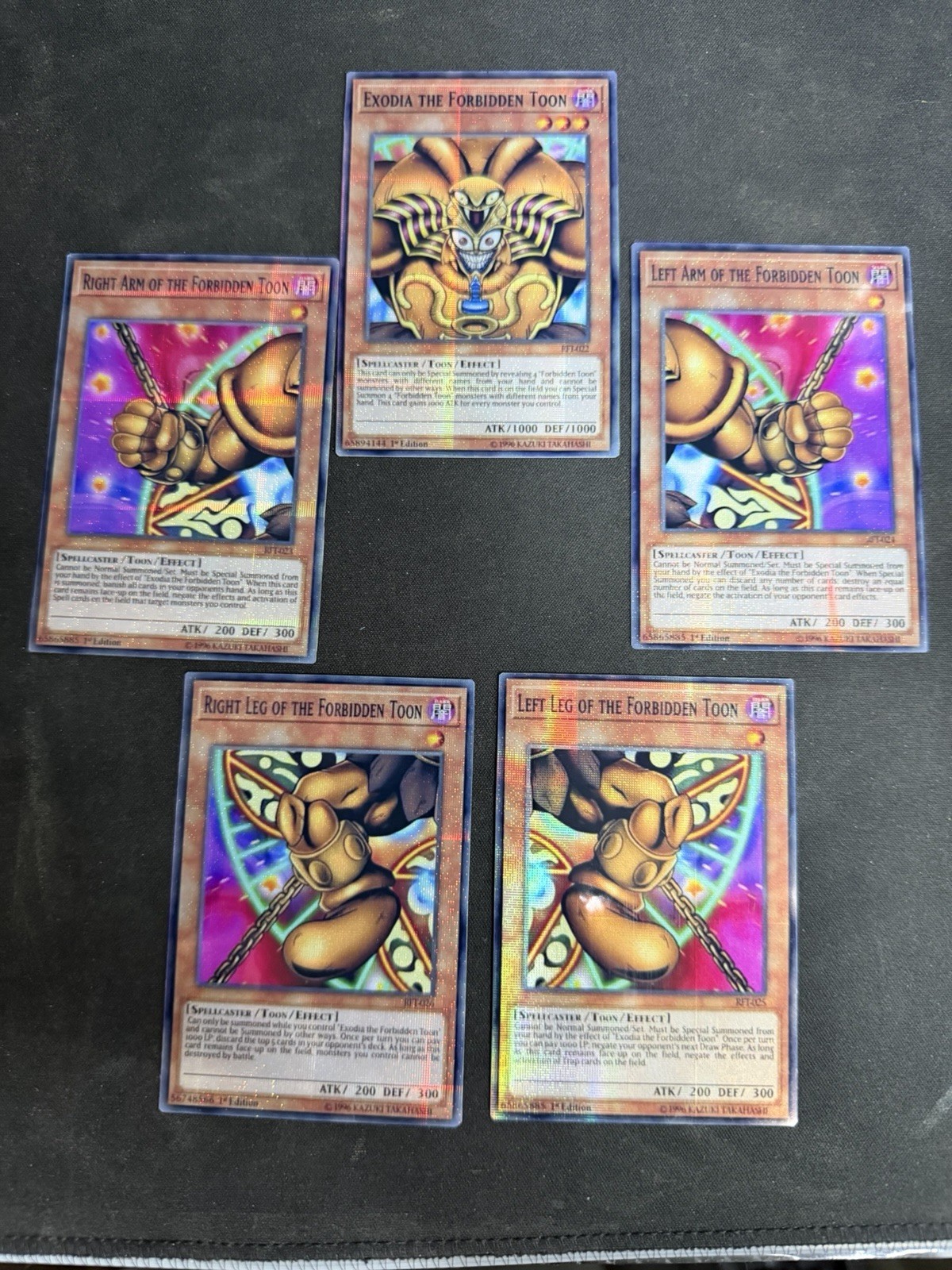 Yugioh TCG Custom Exodia Toon Starlight Set | eBay