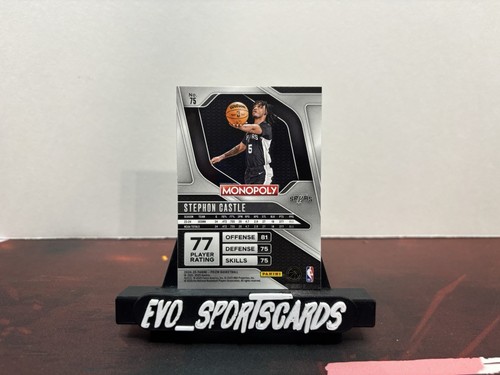Stephon Castle Rookie Card #75 2024-25 NBA Monopoly Prizm Spurs | eBay