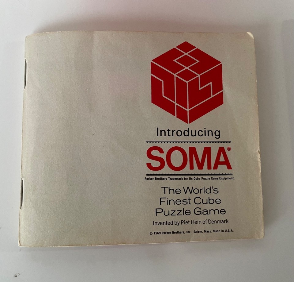 Vintage Soma Cube Puzzle Game Red 1969 with Instruction Booklet | eBay