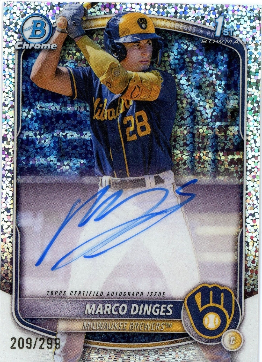 2025 Bowman Chrome - Prospect Autographs Marco Dinges, Marco Dinges # ...