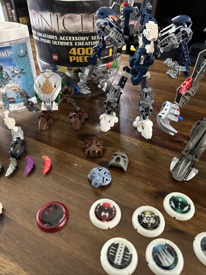Original Bionicle Lot- Several Hundred Pieces- Tubes Included- Includes ...